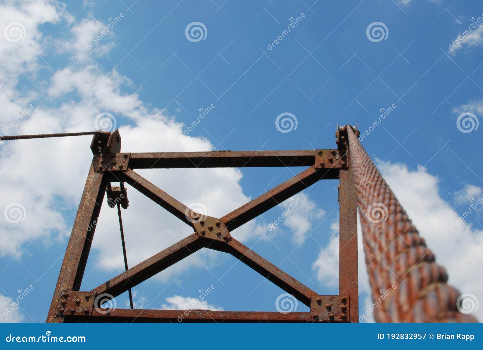 A Rusty Steel Frame Structure. Stock Image - Image of architecture ...
