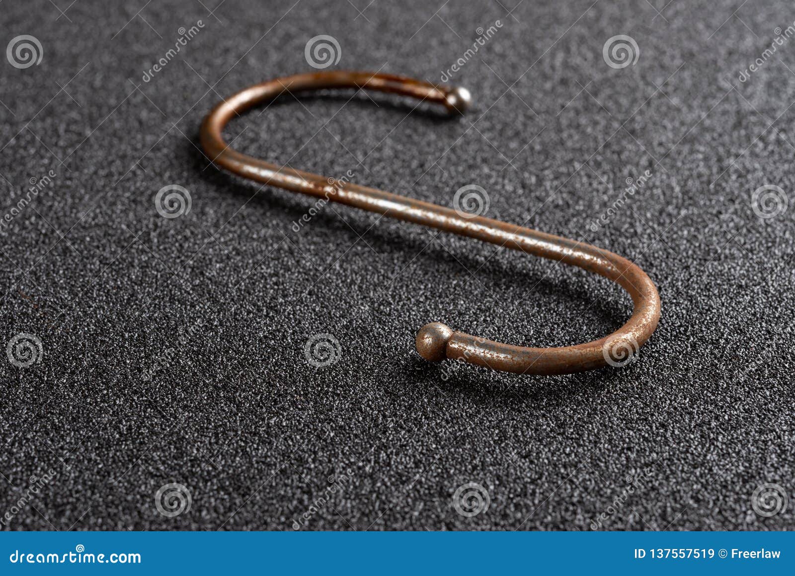 Rusty Steel Hook on Dark Background Stock Image - Image of rusty ...