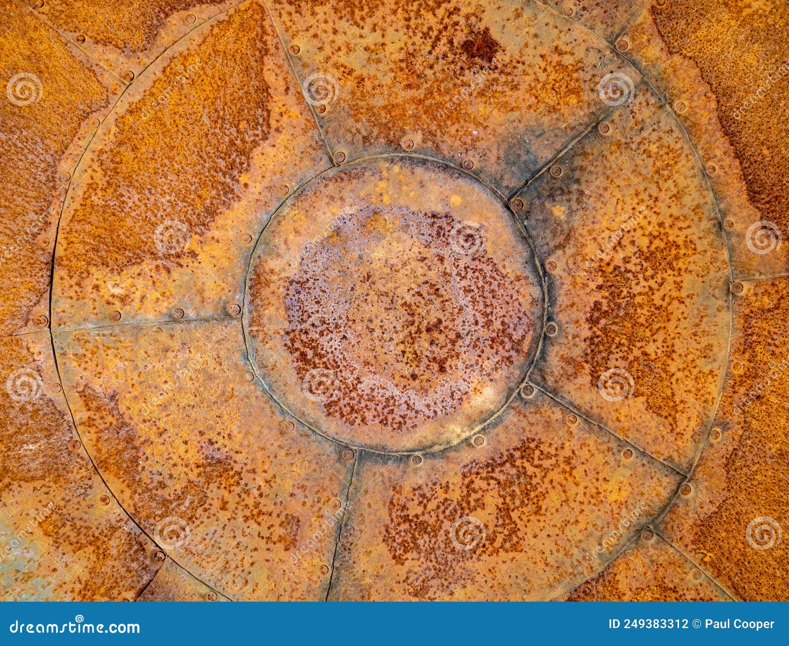 Rusty Steel Metal Circular Panel Stock Photo - Image of rough, iron ...