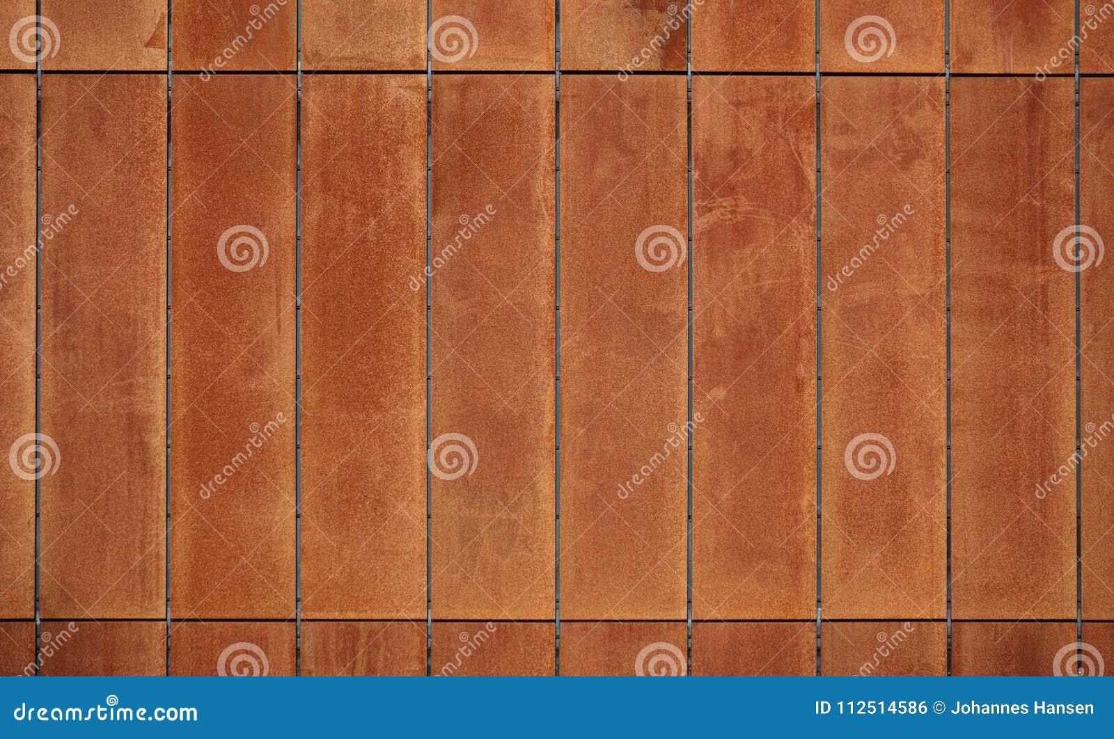 Rusty Steel Panels on a Modern Building Stock Photo - Image of ...