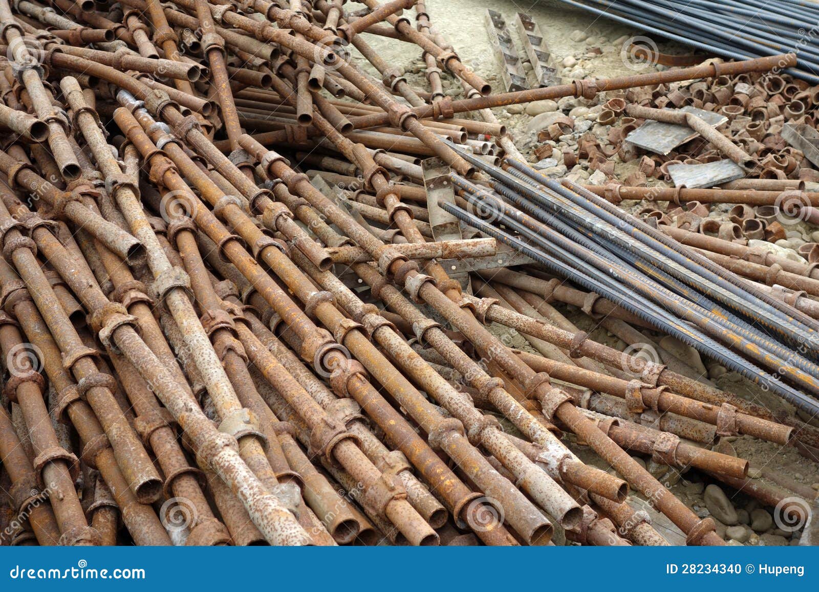 Rusty steel pipe stock photo. Image of chinese, iron - 28234340