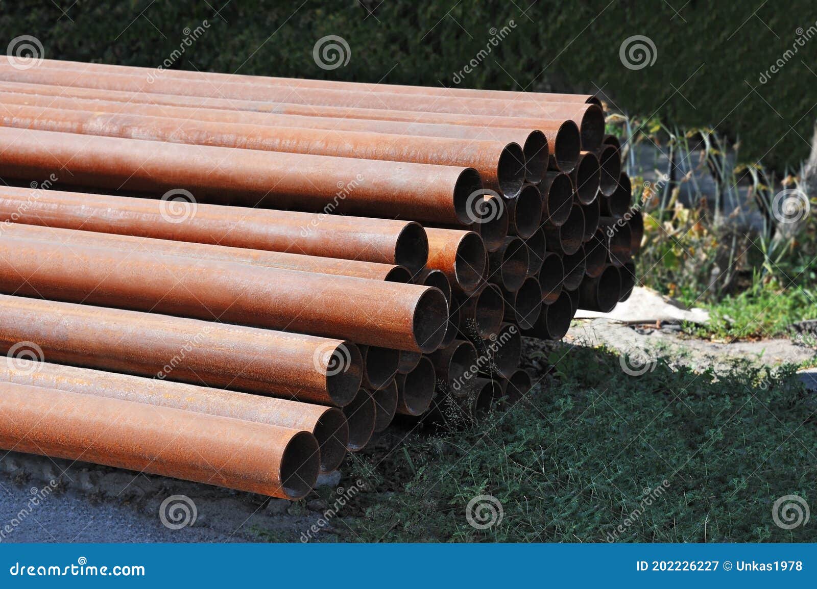 Rusty steel pipe stock image. Image of pipes, polyurethane - 202226227