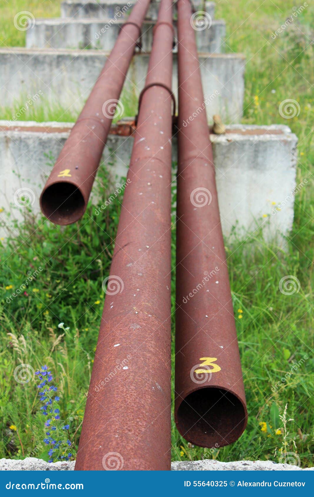 Rusty steel pipelines stock image. Image of rusty, sunlight - 55640325