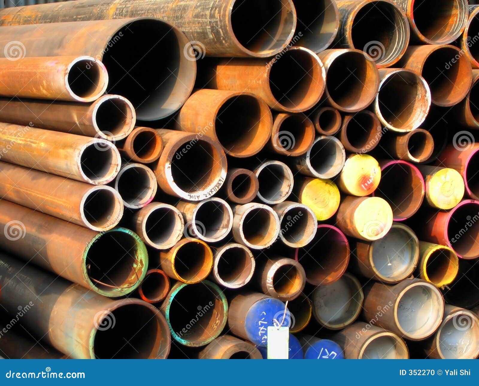 Rusty Steel Pipes stock photo. Image of unused, metallurgy - 352270