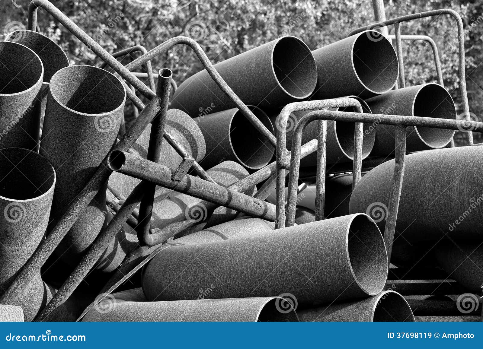 Rusty Steel Pipes stock image. Image of lines, white - 37698119