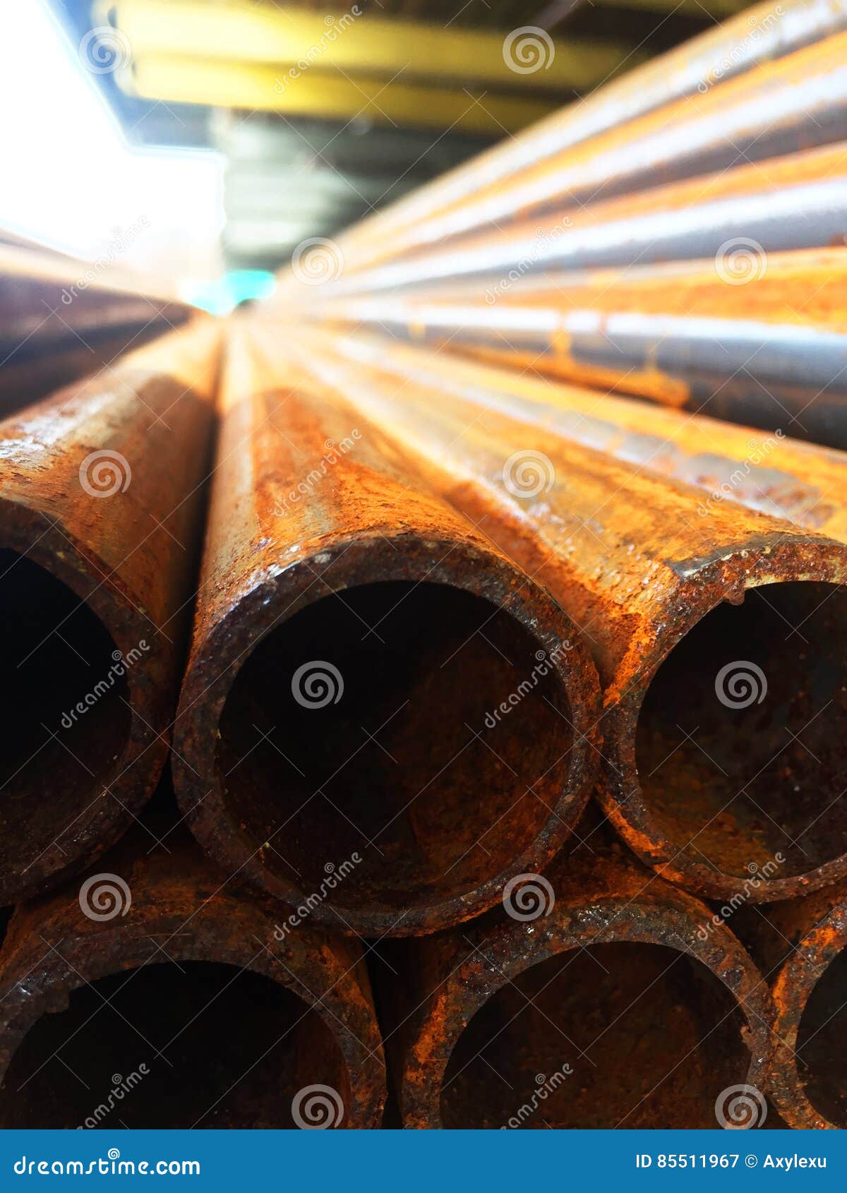 Rusty Steel Pipes stock image. Image of china, steel - 85511967