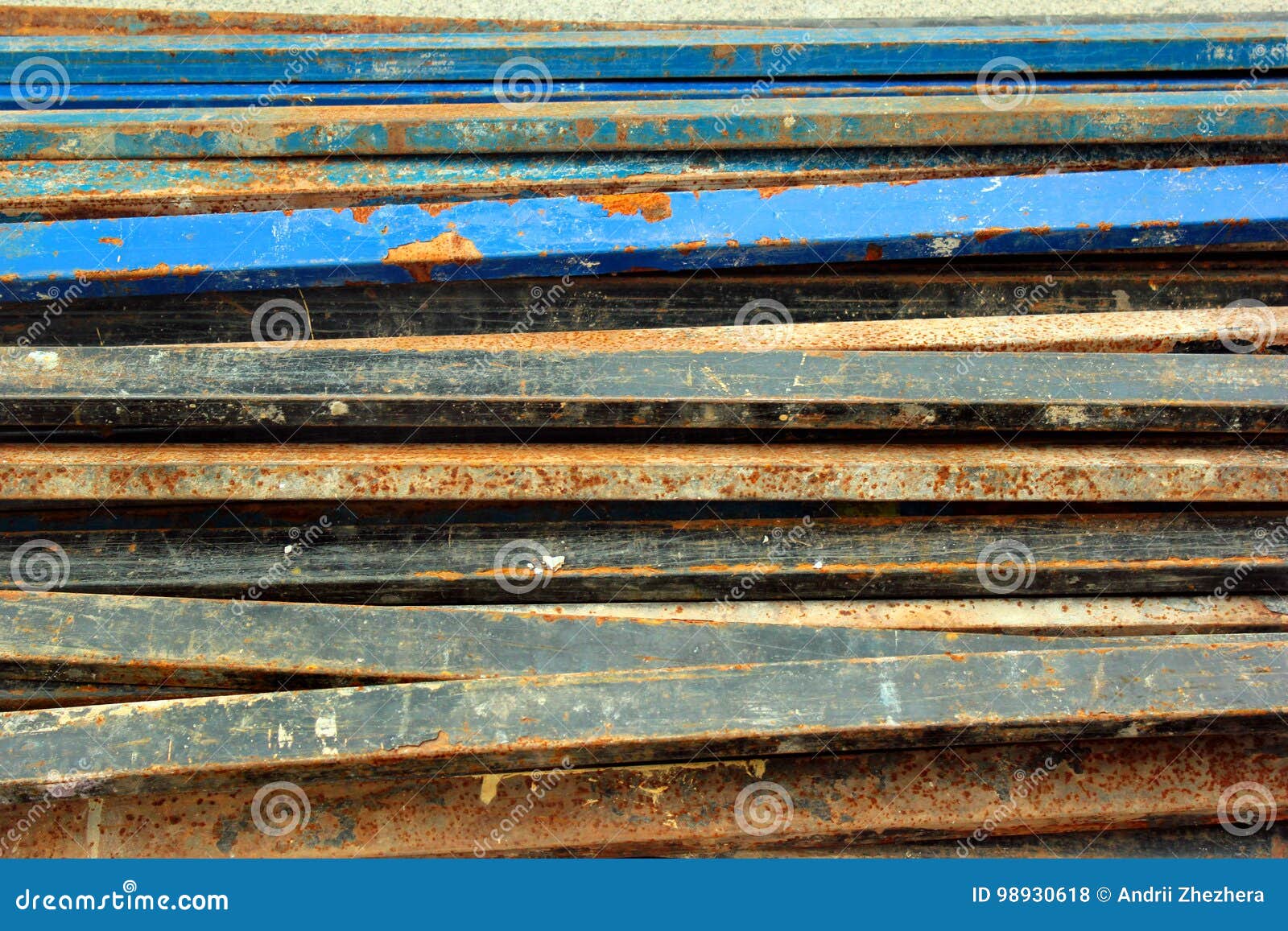Rusty Steel Pipes with Flaking Paint Stock Photo - Image of peeling ...