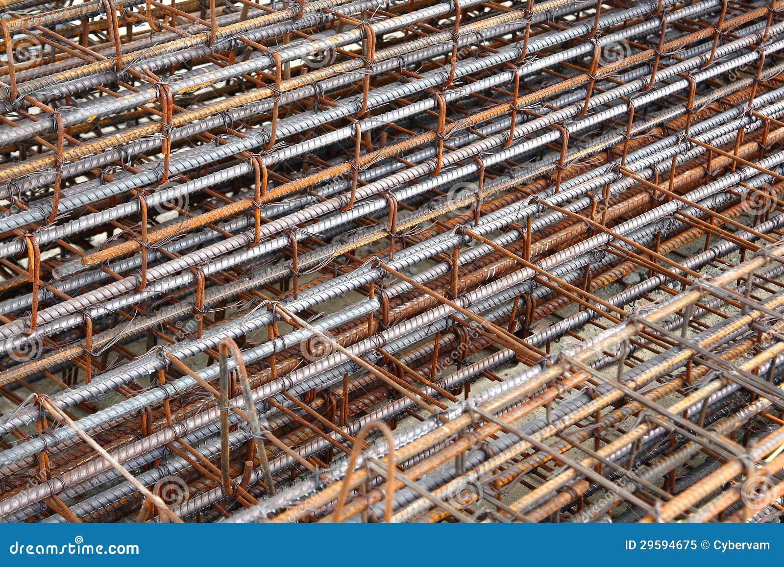 Rusty Steel Rods Reinforcement Stock Image - Image of industrial ...