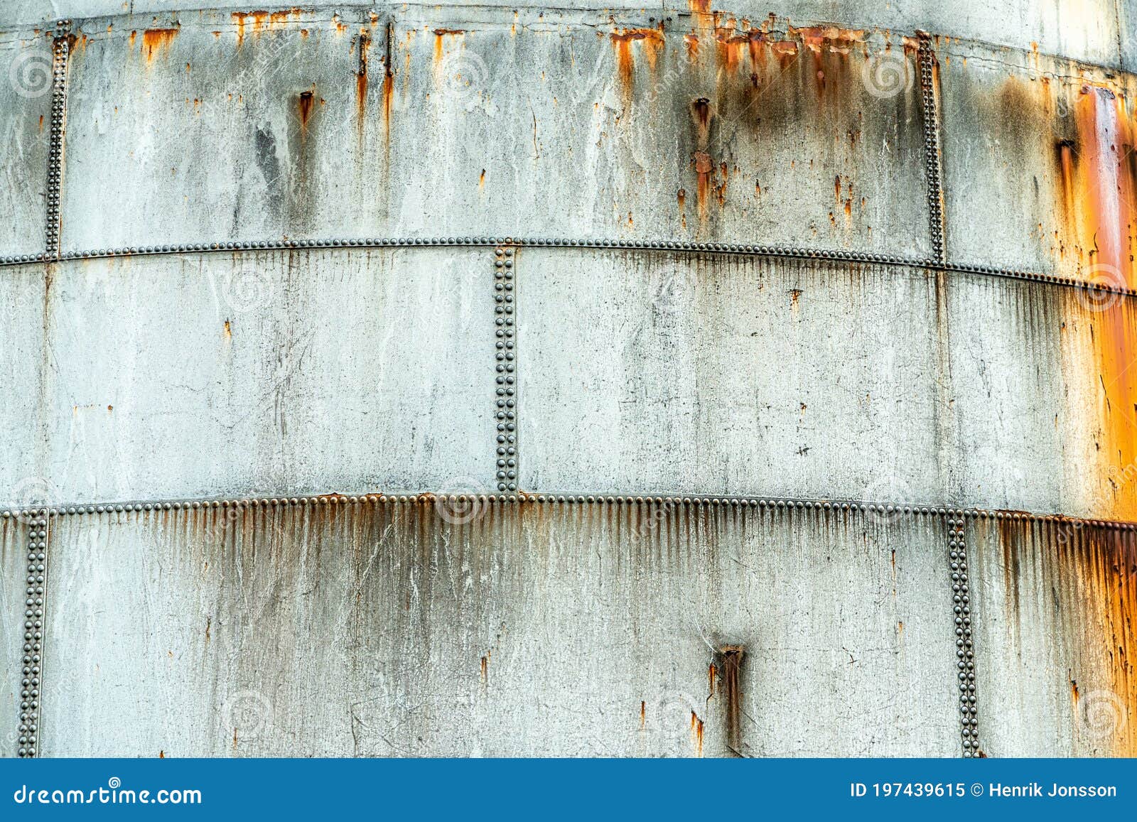 Rusty Steel Silo Wall, Close Up Stock Image - Image of close, building ...
