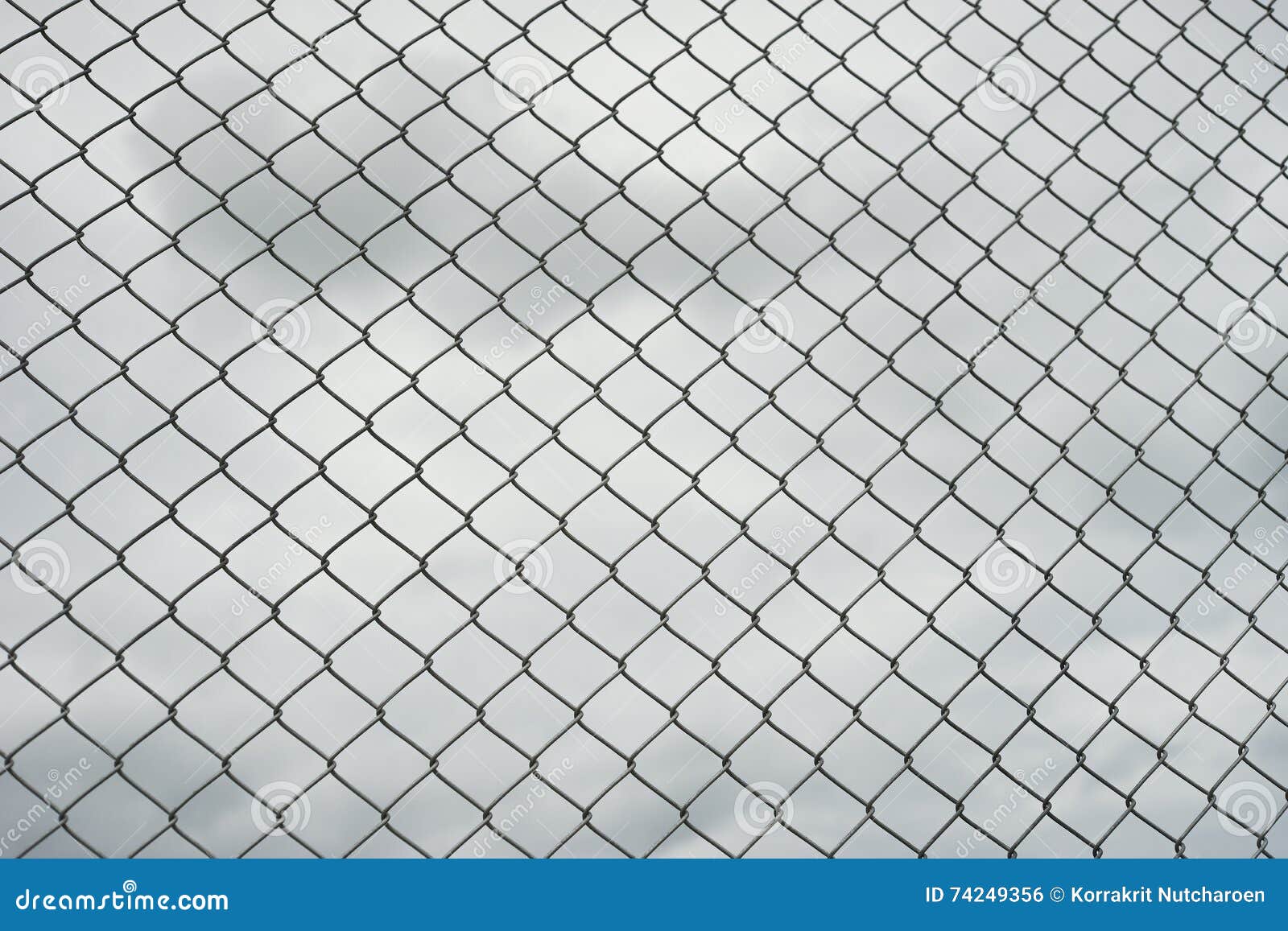 Rusty Steel Wire Mesh Fence , Cloud in Background Stock Photo - Image ...