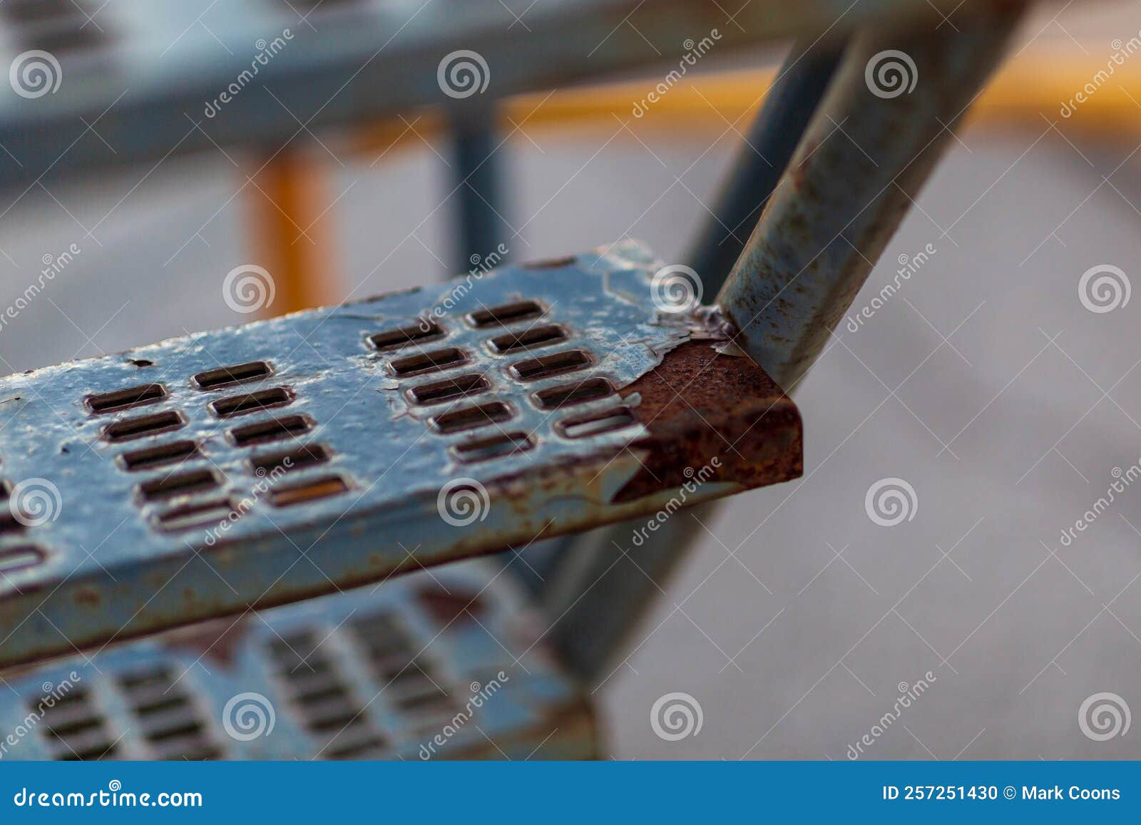 A Rusty Step on the Scaffolding Used As a Directors Tower Stock Photo ...