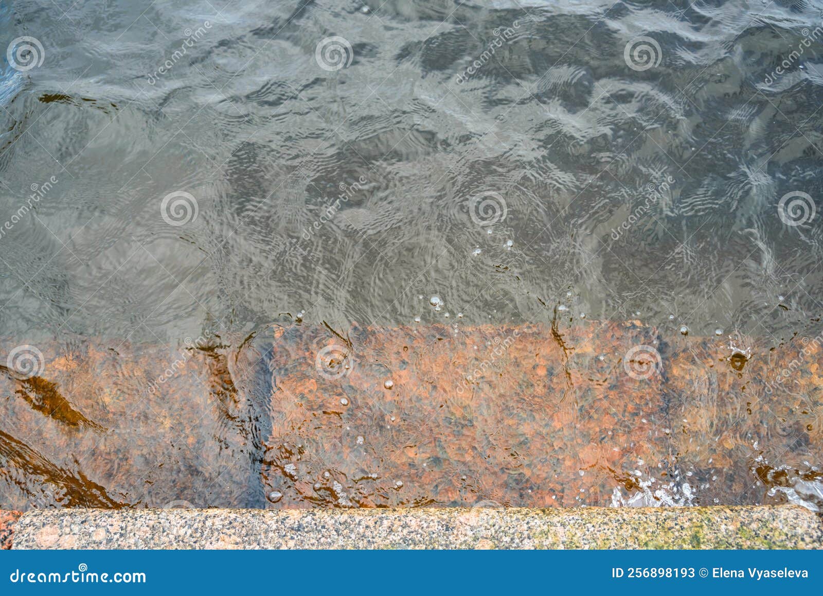 Rusty Step Visible through Shallow Transparent River Water Stock Image ...