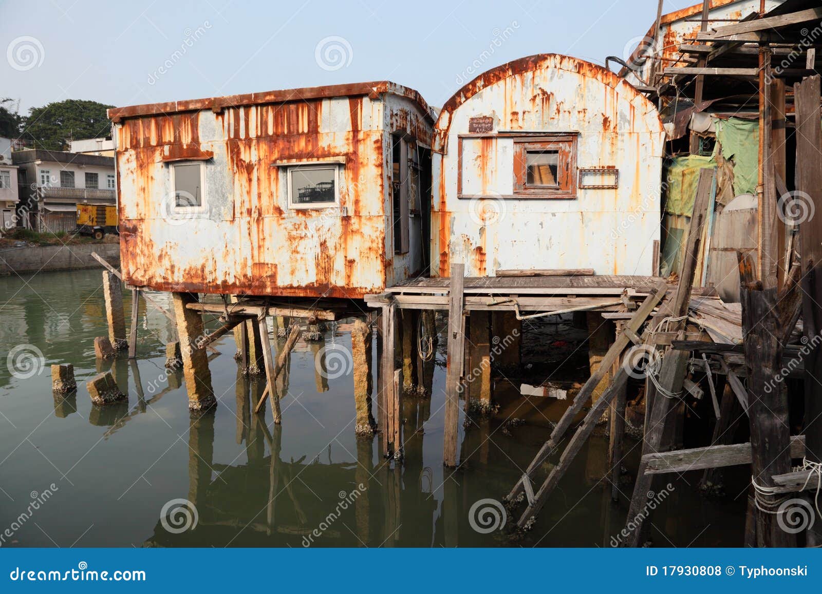 Rusty stilt houses stock photo. Image of lantau, shack - 17930808