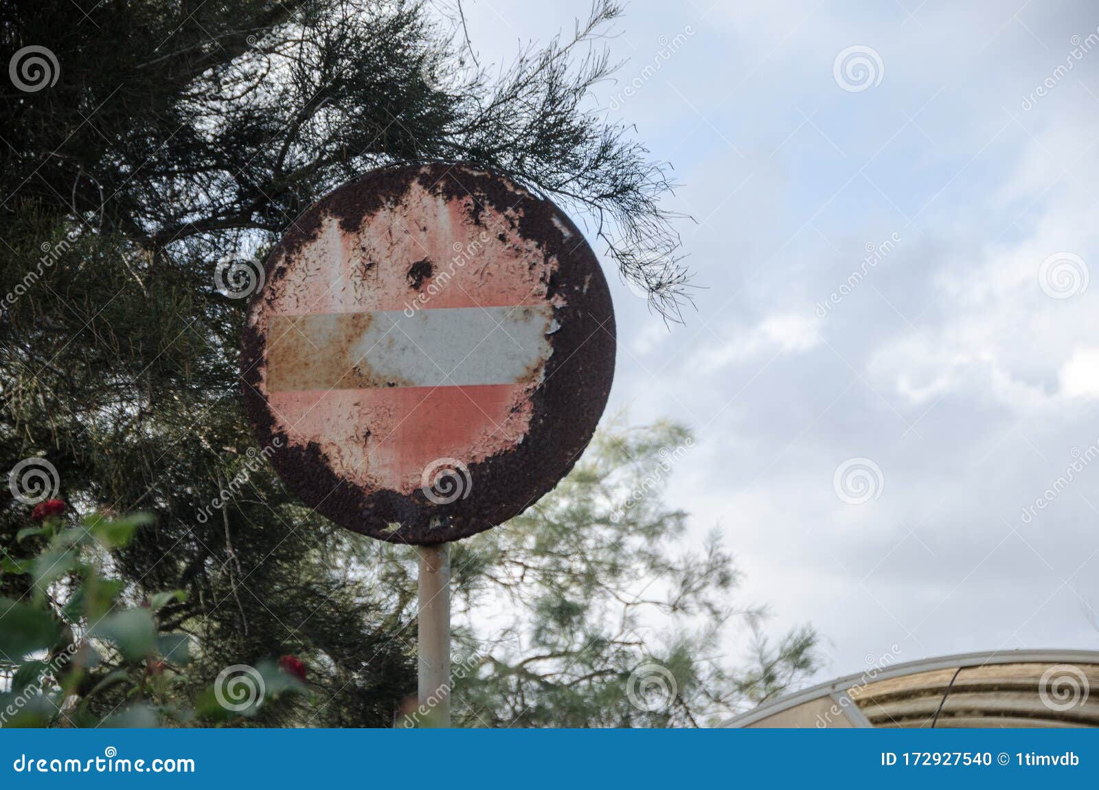 Rusty Stop Sign in Natural Setting Stock Photo - Image of urban ...
