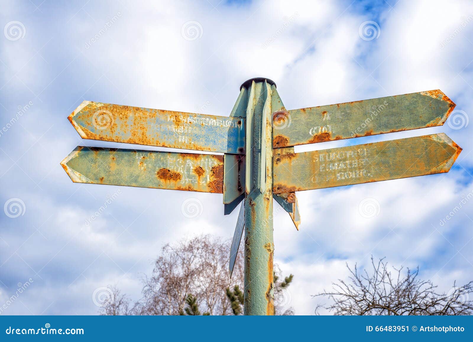 Rusty Street Sign with Arrows Stock Image - Image of address ...