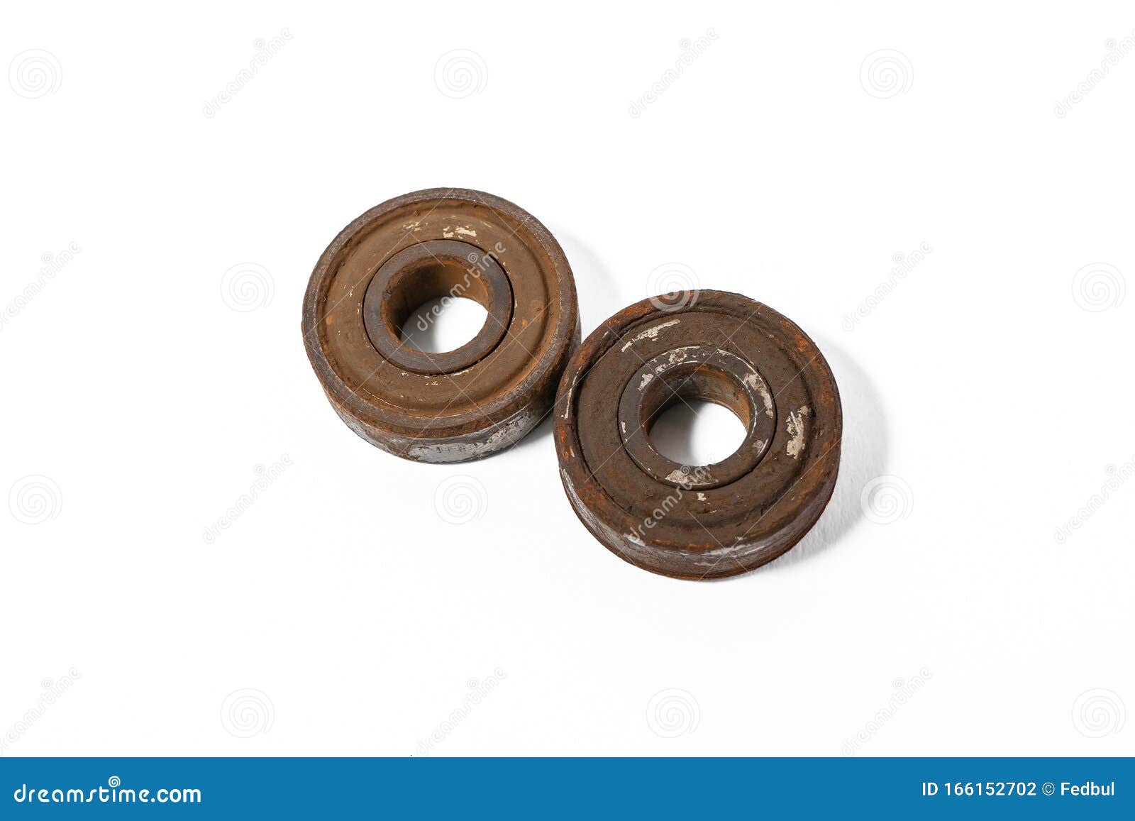 Rusty Stuck Ball Bearings on a White Background Stock Photo - Image of ...