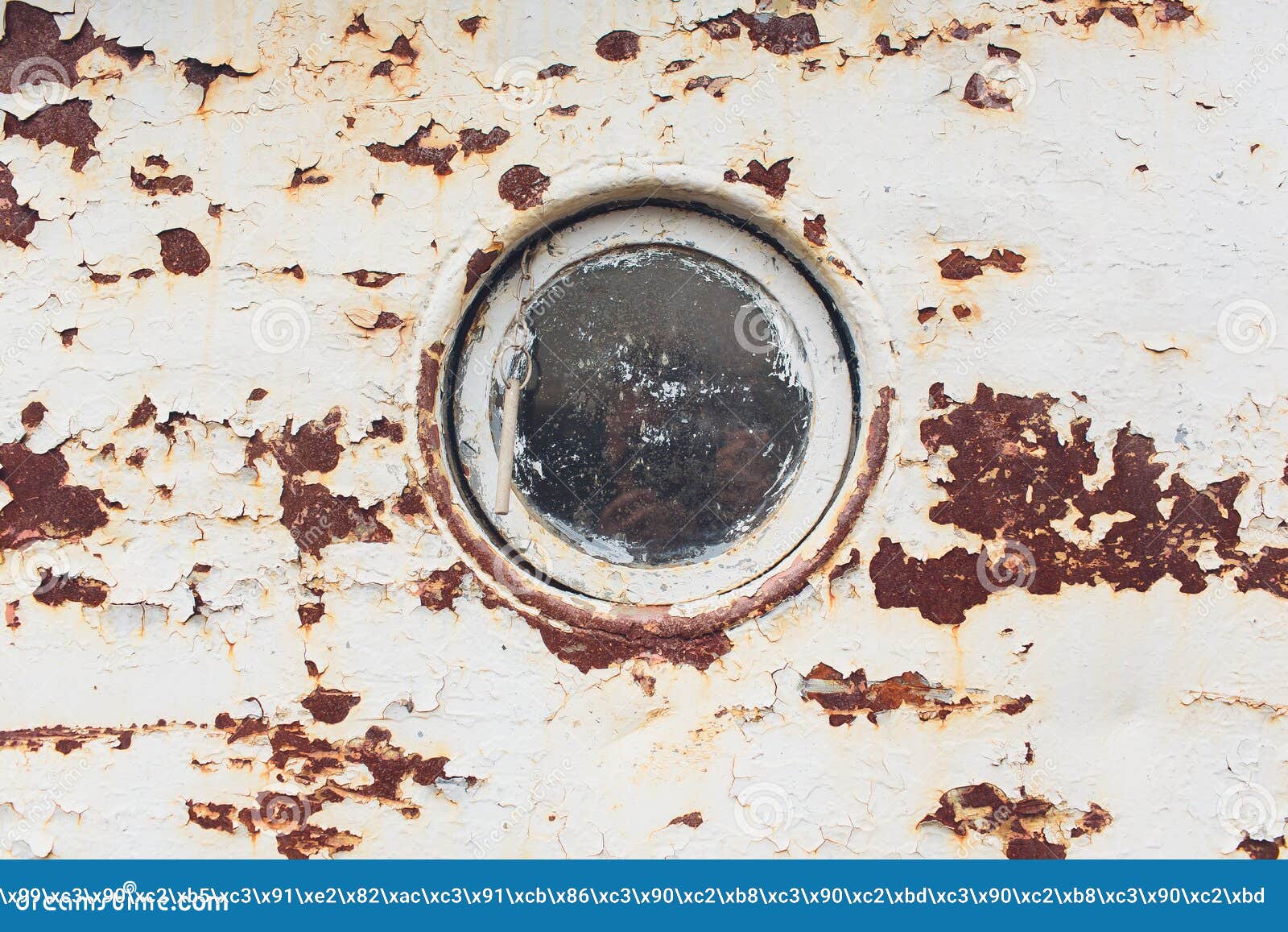 Rusty Submarine Armoured Porthole Or Window Metal Background. Royalty ...