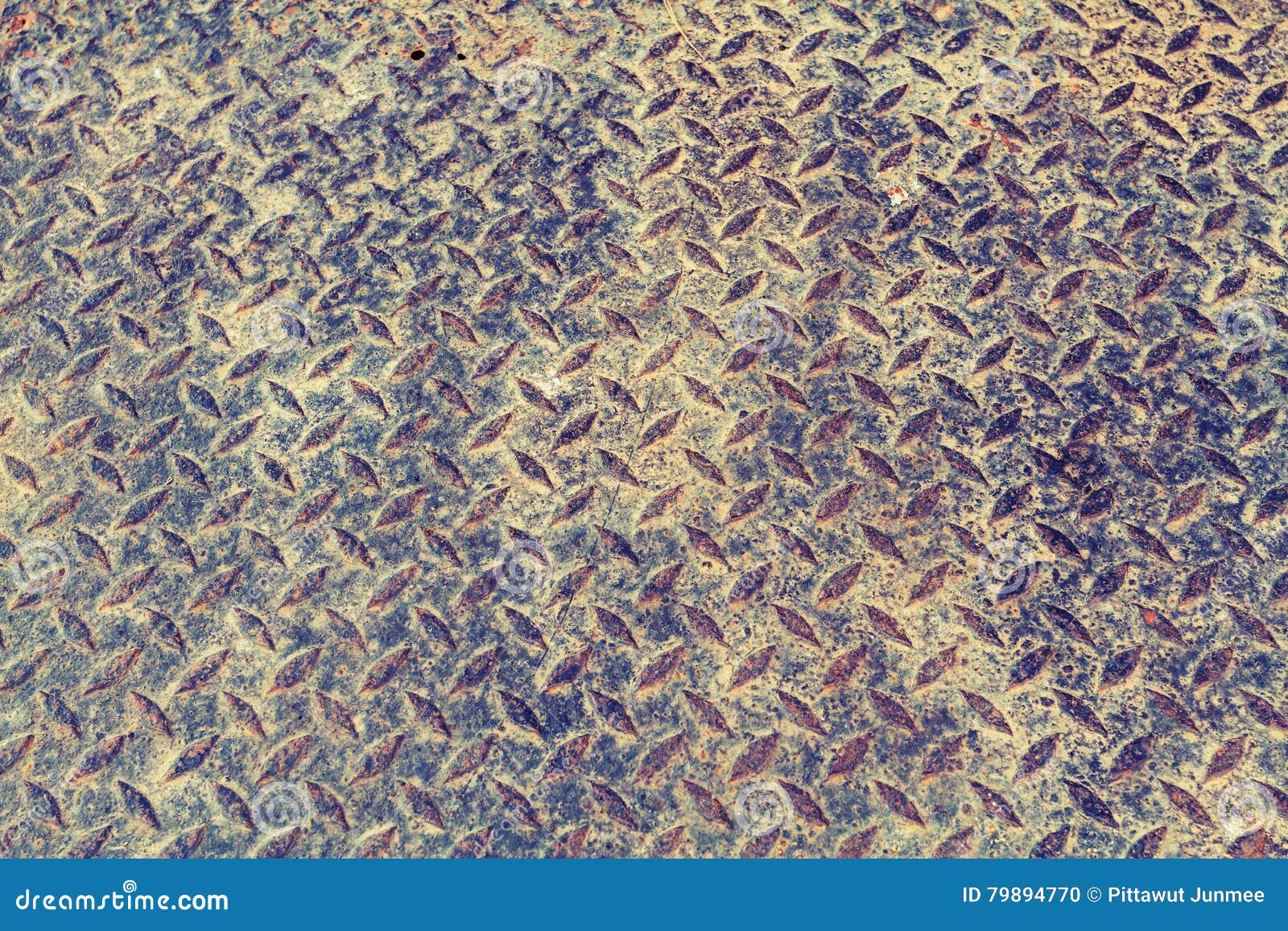 Rusty Surface of Old Checkered Plate Stock Photo - Image of building ...