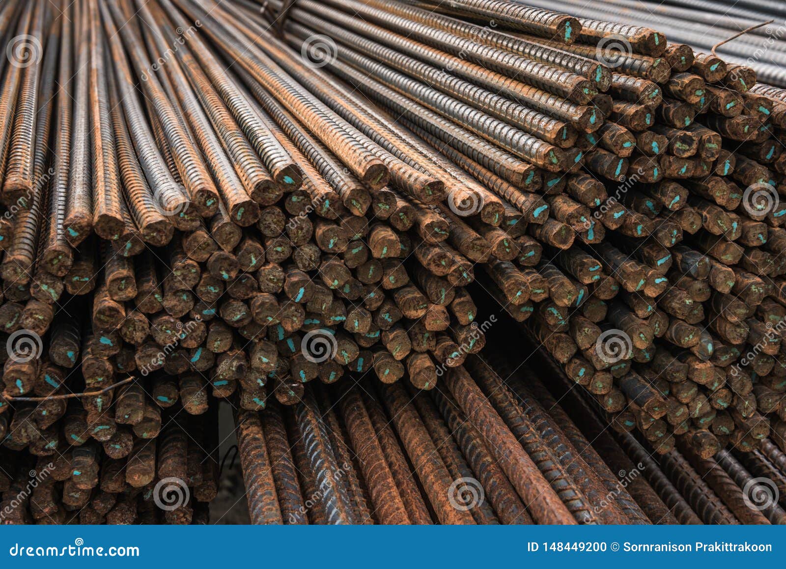 Steel Rebars For Reinforced Concrete.steel Reinforcement Bar Texture In ...