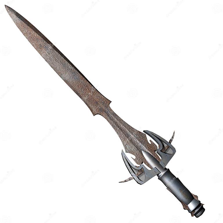Rusty sword stock illustration. Illustration of gothic - 12027971