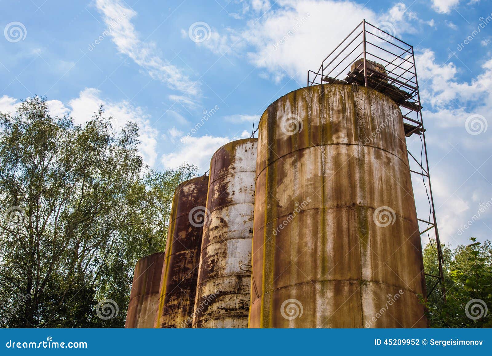 Rusty tanks stock photo. Image of production, stainless - 45209952