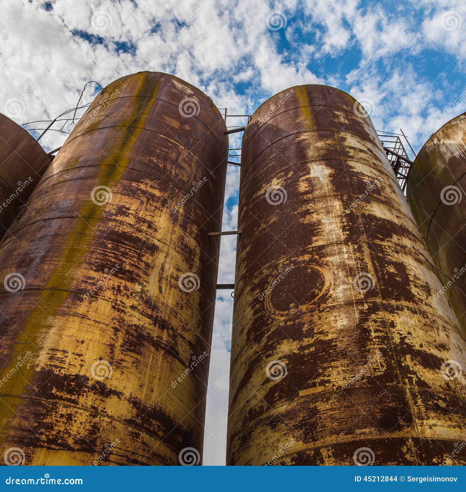 Rusty tanks stock photo. Image of round, ferruginous - 45212844