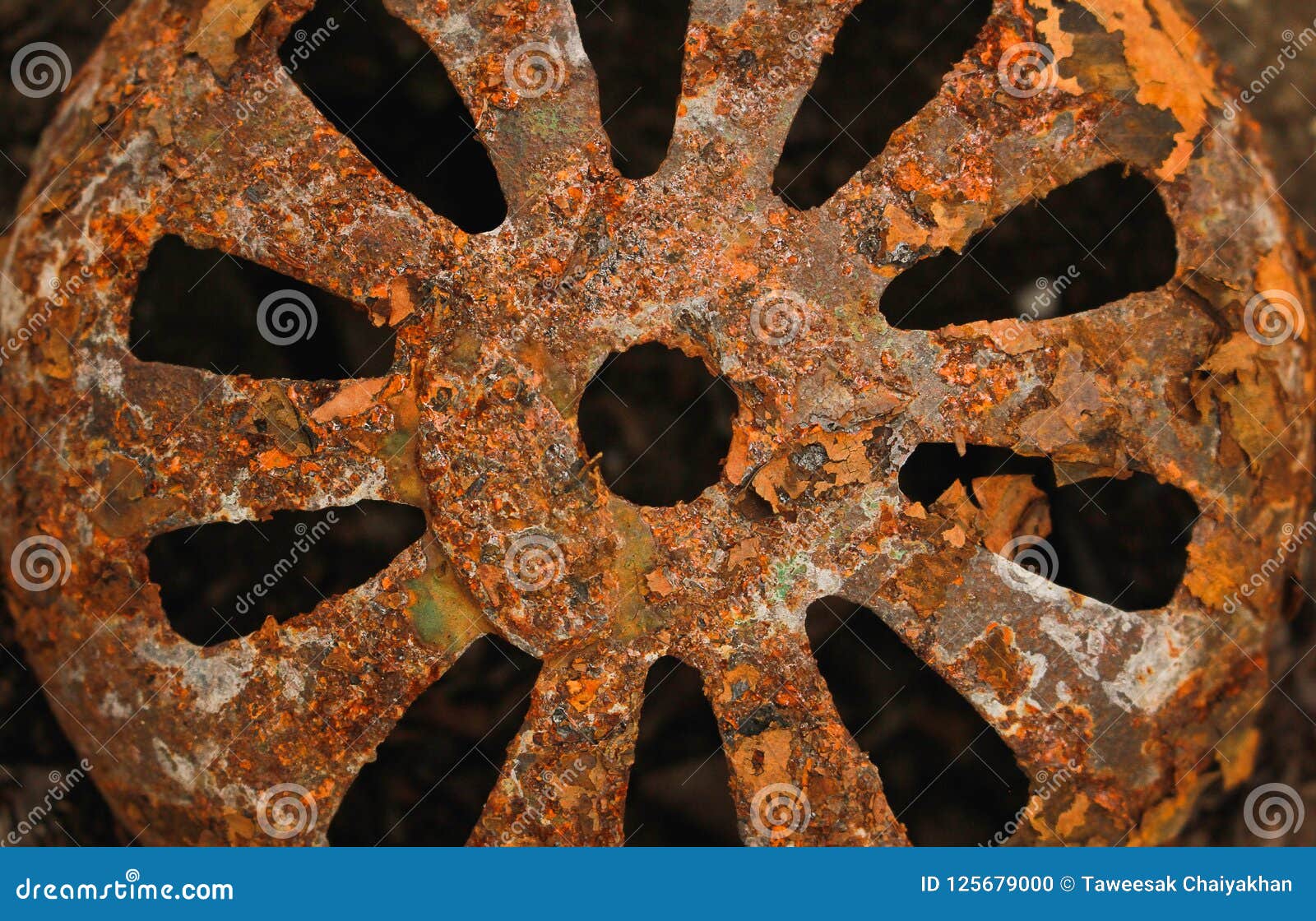 The Rusty Texture on Circle Steel Surface Stock Photo - Image of metal ...