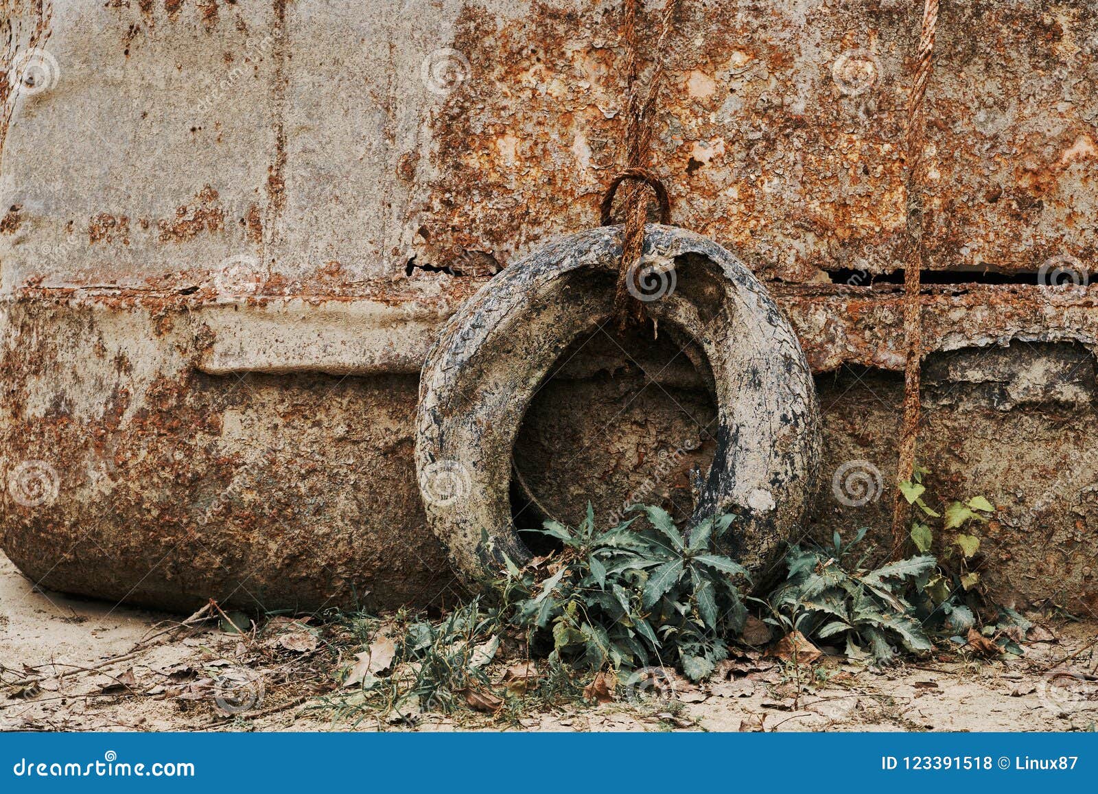 Rusty tire stock photo. Image of rust, dump, automobile - 123391518
