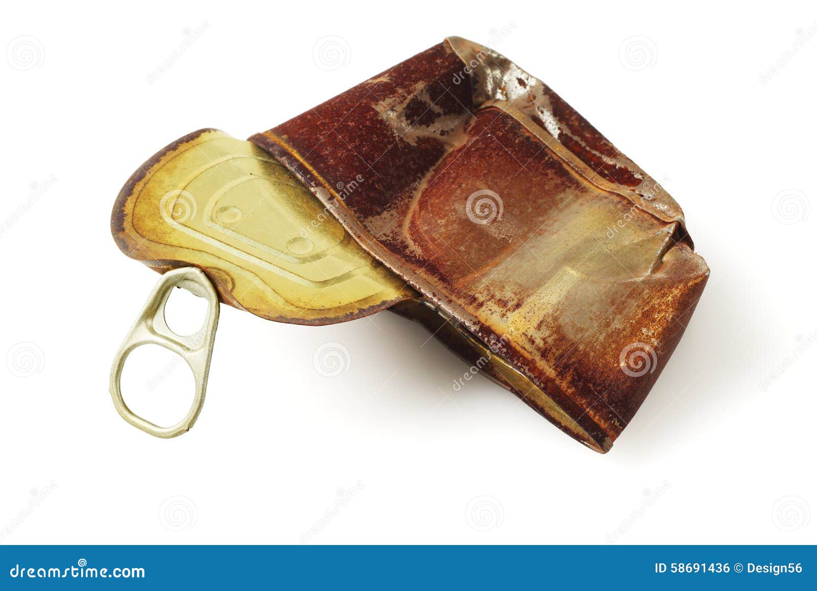 Rusty Flattened Soda Can Discarted In Nature Stock Image ...