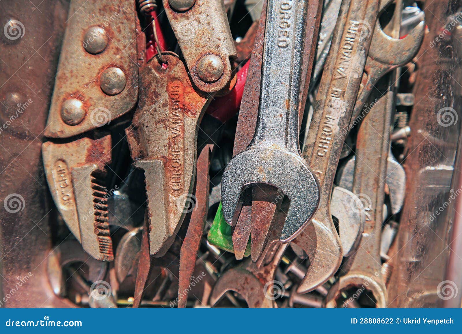 Rusty tools stock photo. Image of pliers, rust, toolbox - 28808622