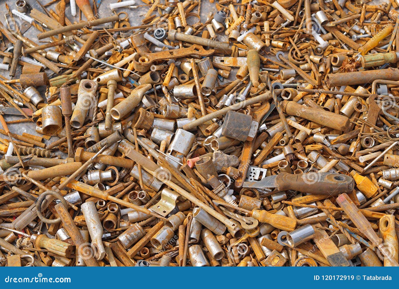 Rusty tools stock image. Image of bunch, bolts, rusty - 120172919