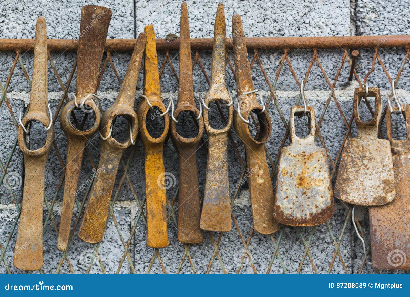Rusty tools stock image. Image of wall, depot, rusty - 87208689