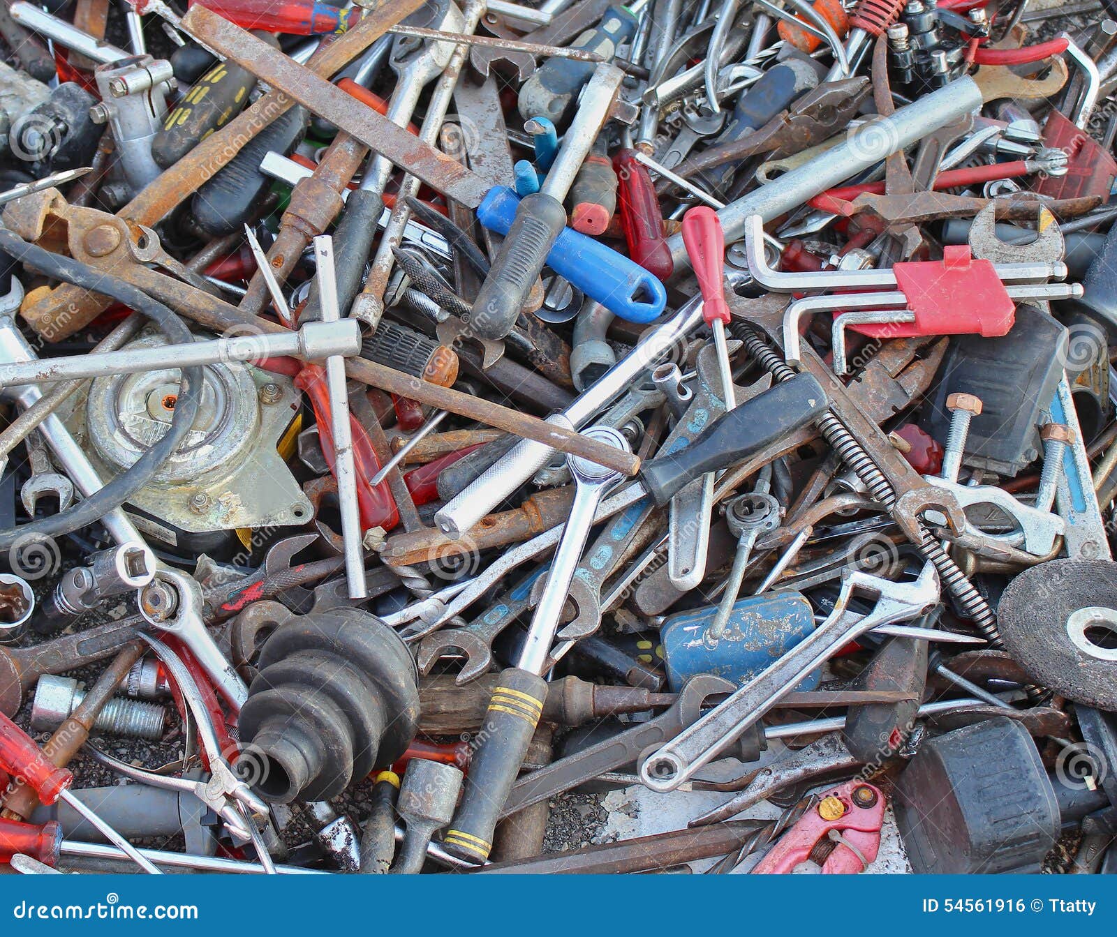 Rusty Tools Pile Stock Photo - Image: 54561916