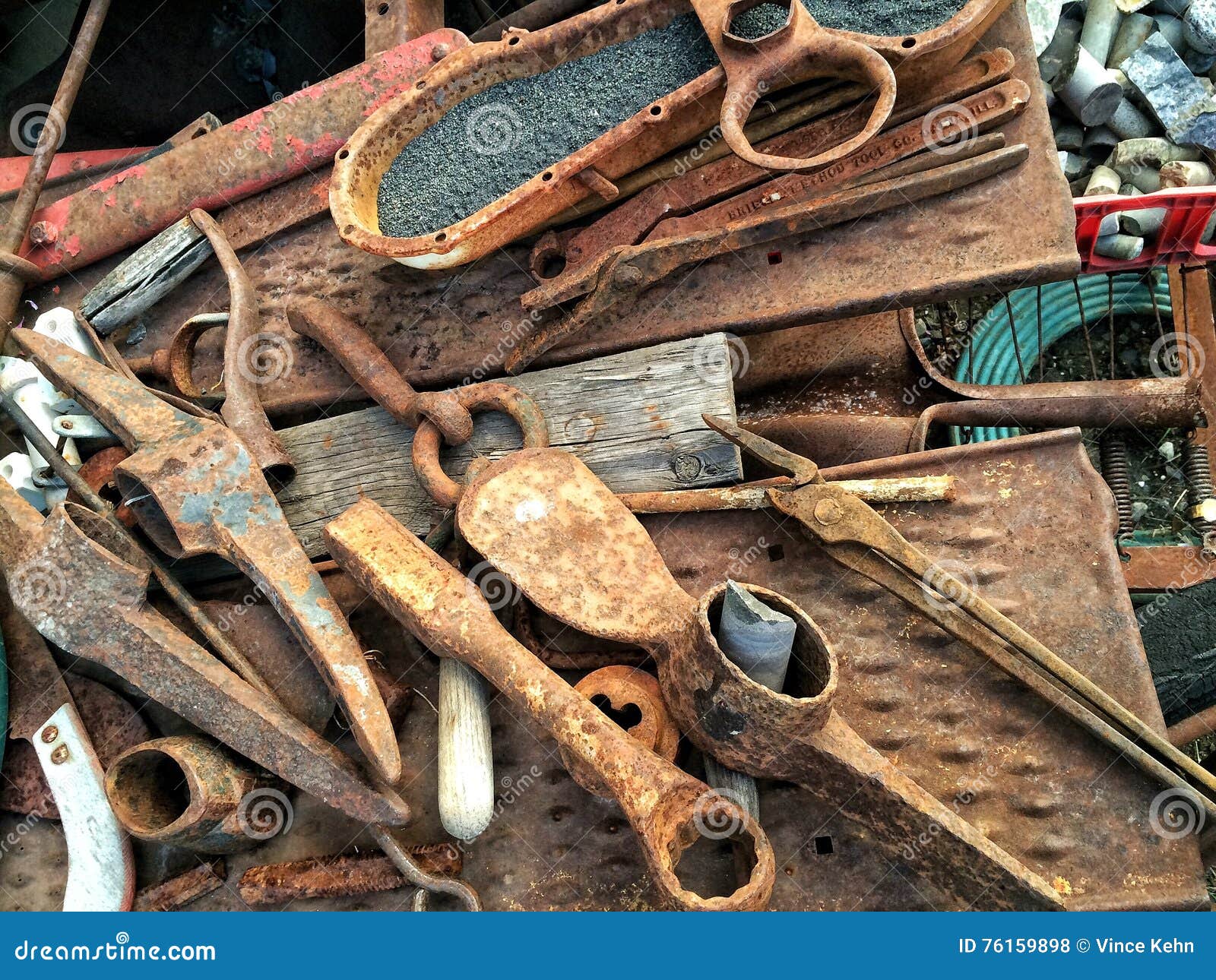 Rusty tools still stock photo. Image of tools, farm, farmtools - 76159898