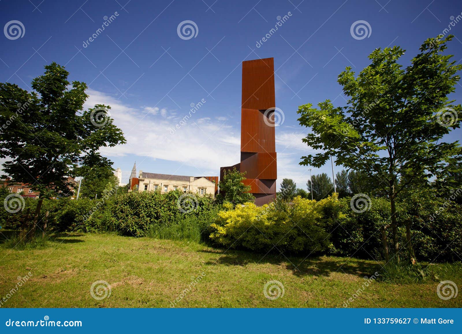Rusty Tower in Leeds stock image. Image of contemporary - 133759627