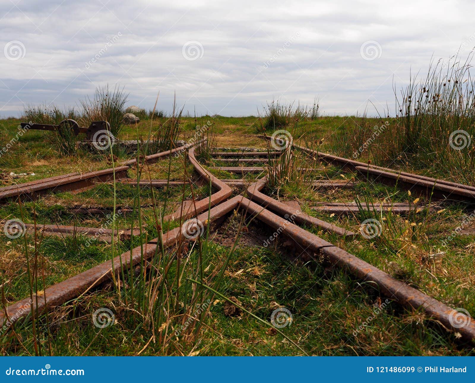 Rusty Track and Points of the Remote Disused Rowtor Target Railway ...