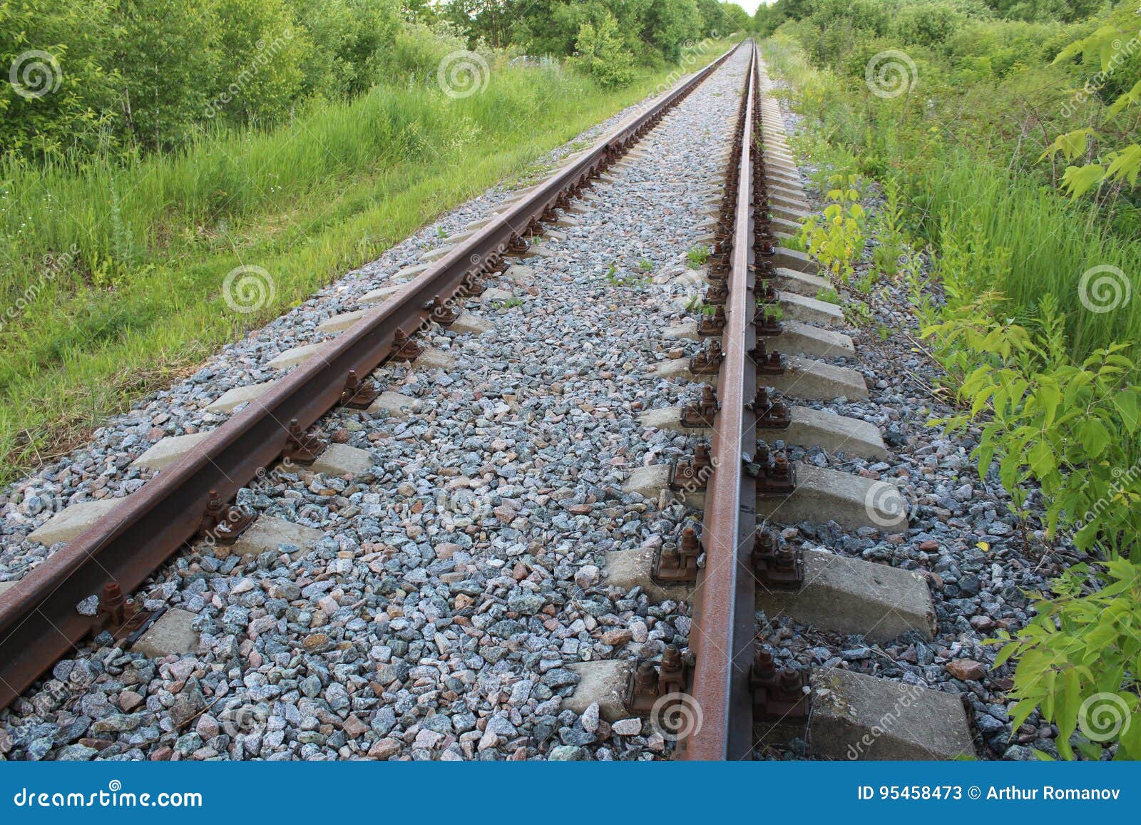 Rusty track rails. stock image. Image of railroad, scenics - 95458473