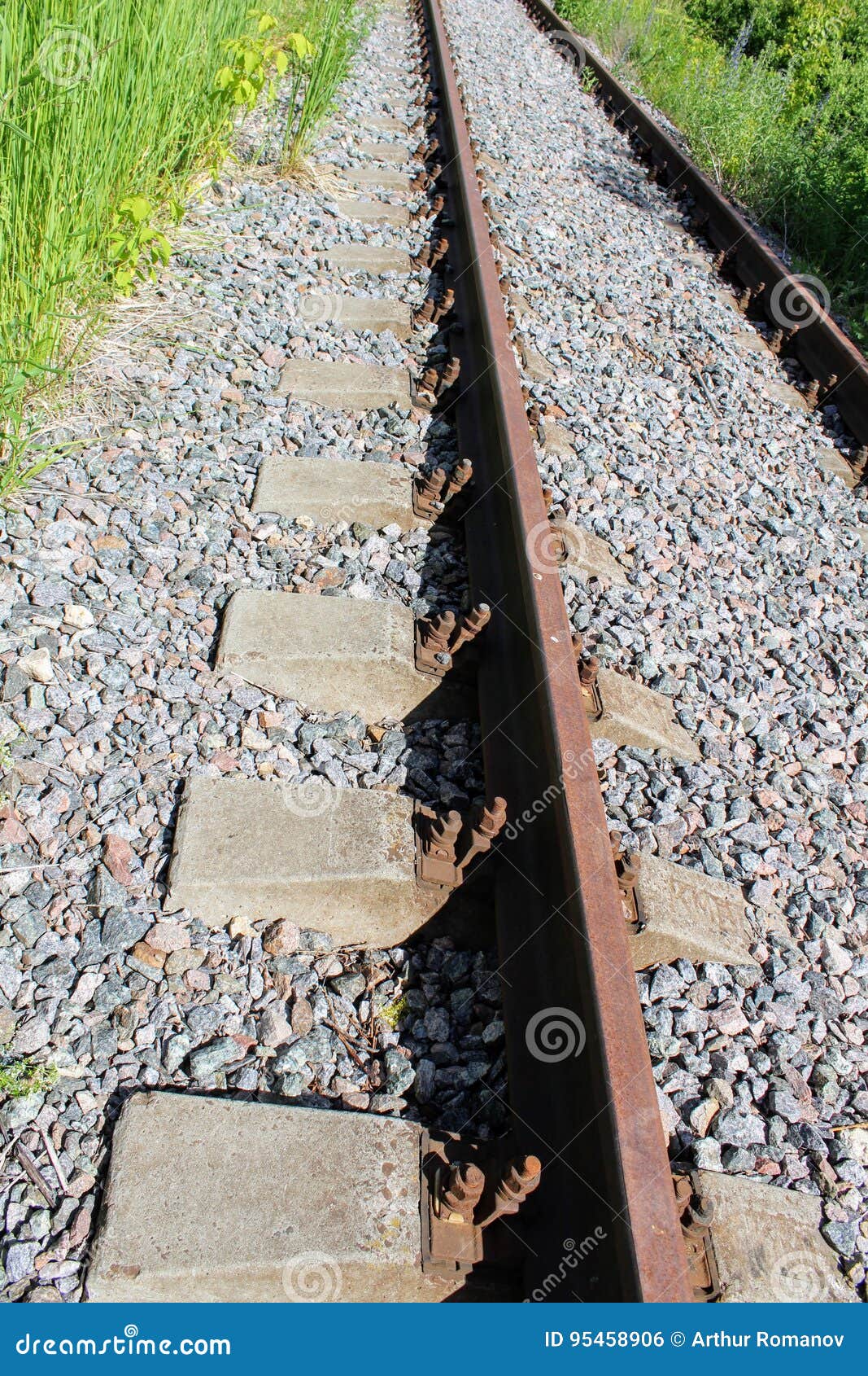 Rusty track rails. stock photo. Image of transportation - 95458906