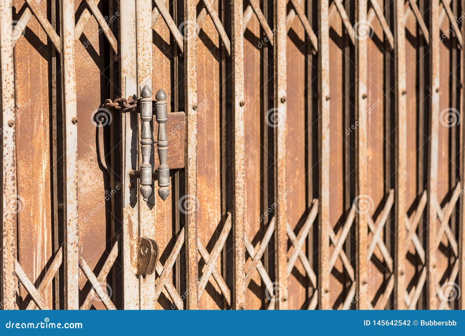 Rusty Traditional Gate or Folding Doors Stock Photo - Image of damaged ...