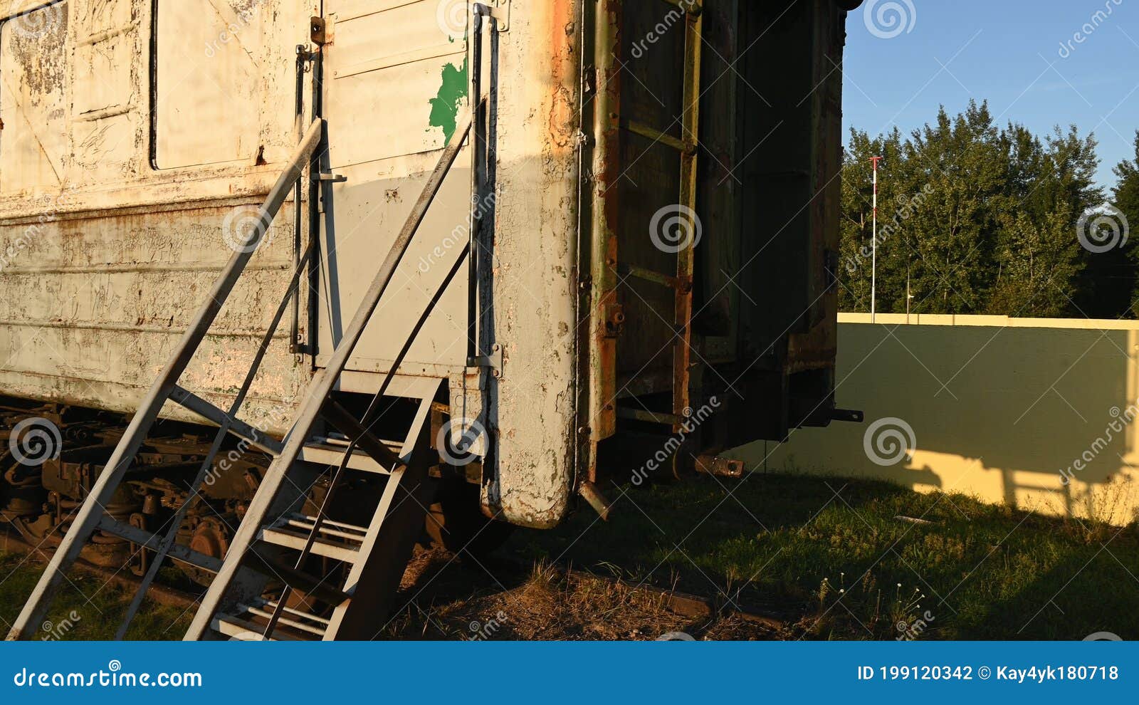 Rusty Train Containers. Worn-out Trucks Stock Photo - Image of cargo ...