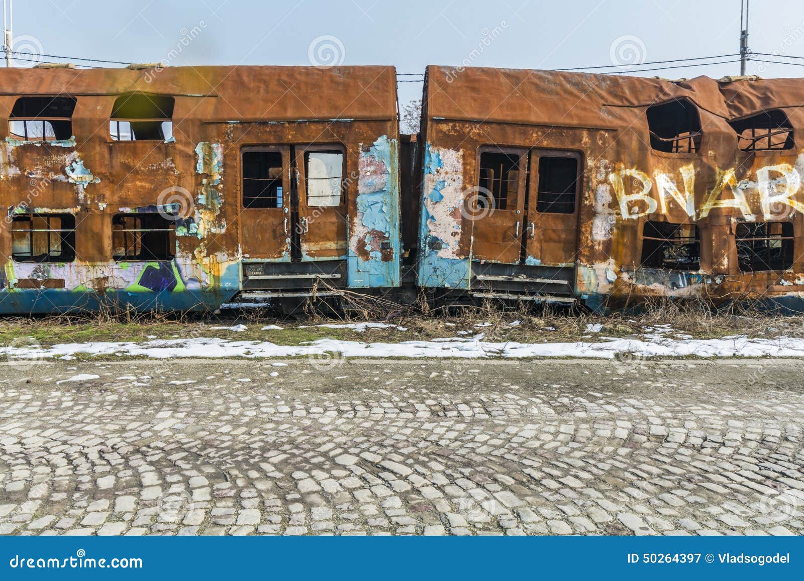 Rusty Train Wagons Wreaked after an Accident Stock Image - Image of ...