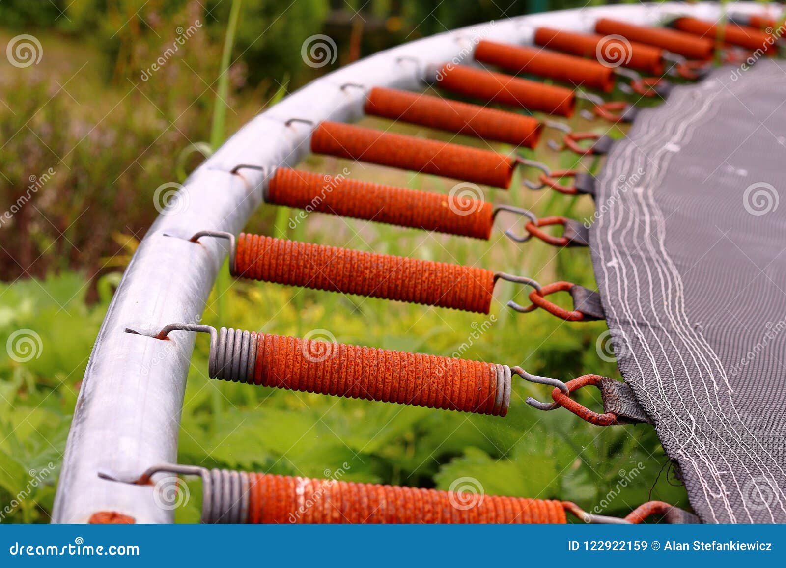 Rusty trampoline springs stock image. Image of dumfriess - 122922159