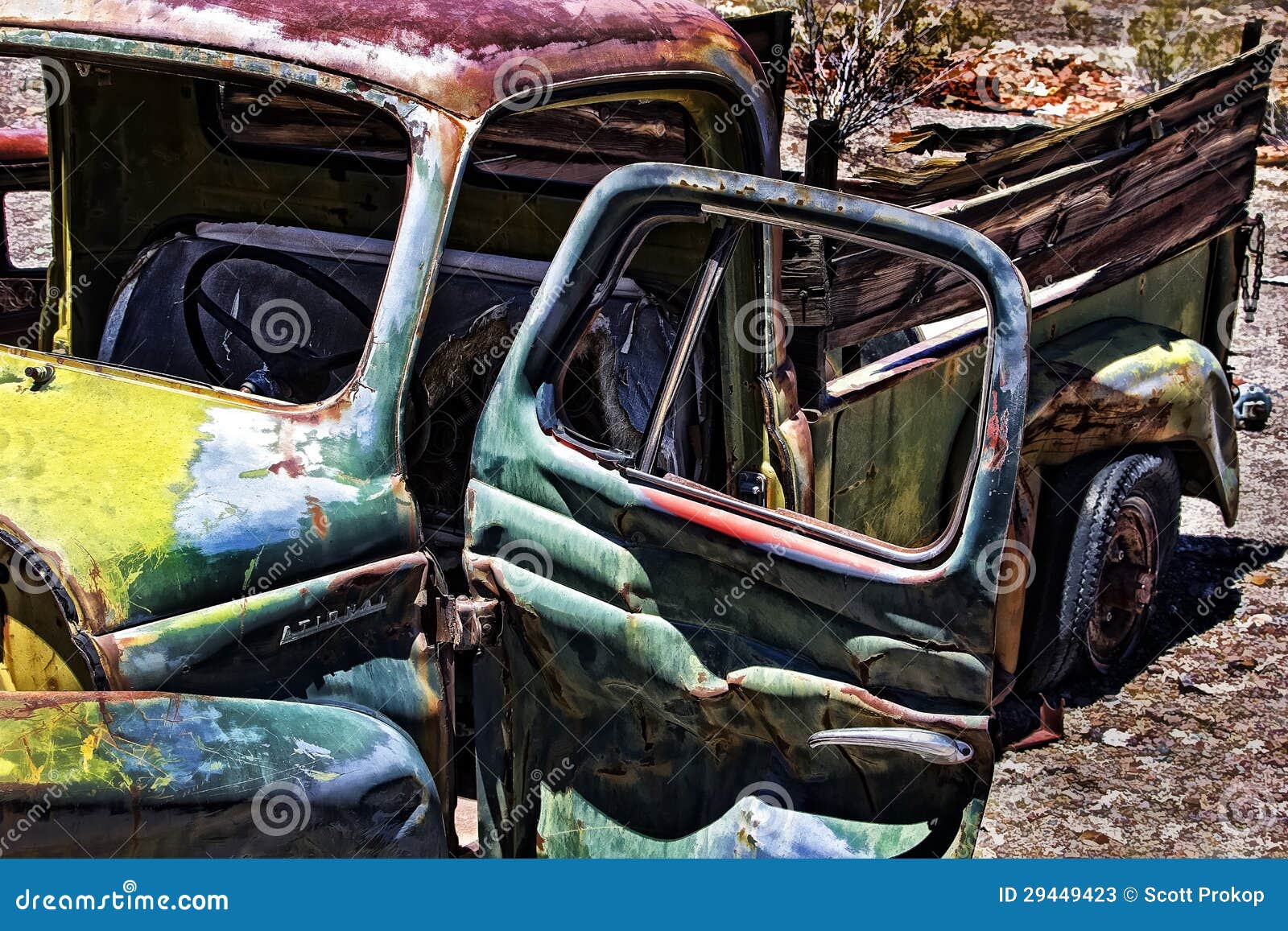 Rusty Truck Out in the Desert Stock Image - Image of scrap, faded: 29449423