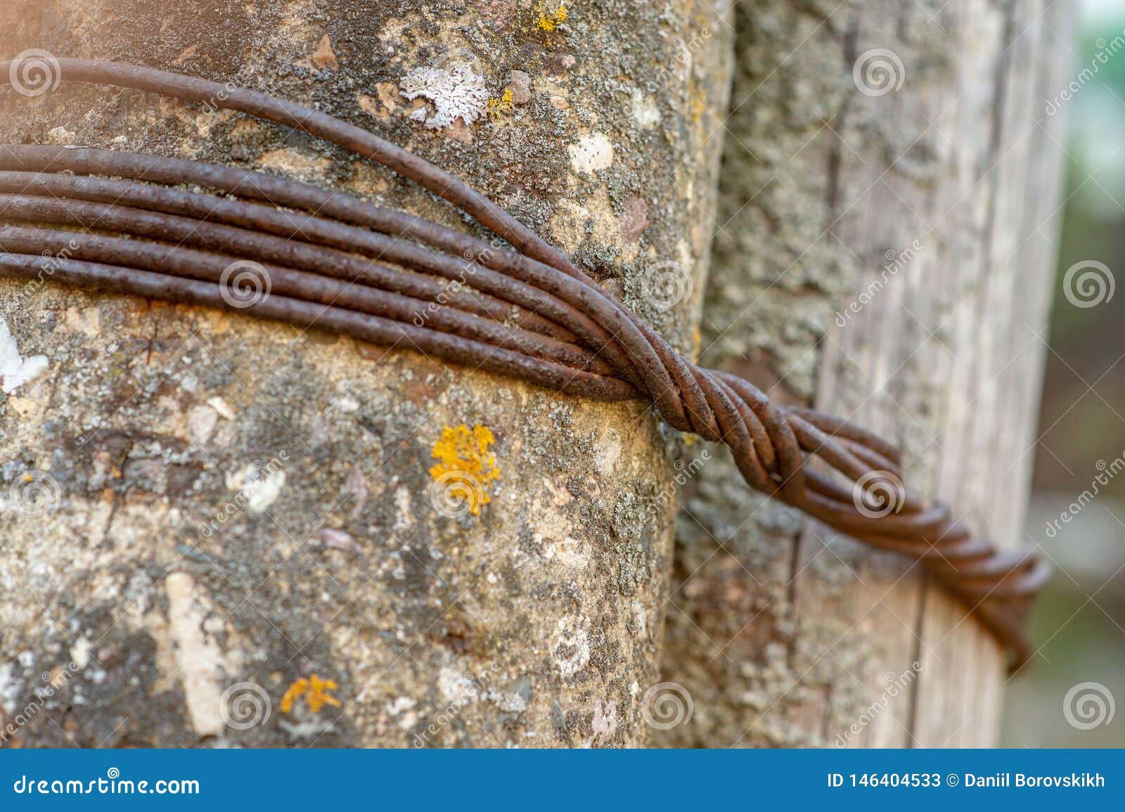 Twisted rusty wire stock image. Image of cord, design - 146404533