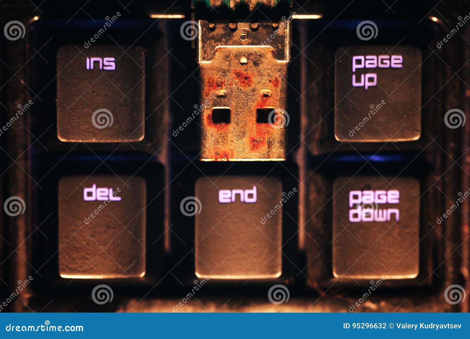 Rusty USB Flash Drive Connector Stock Photo - Image of device, colored ...