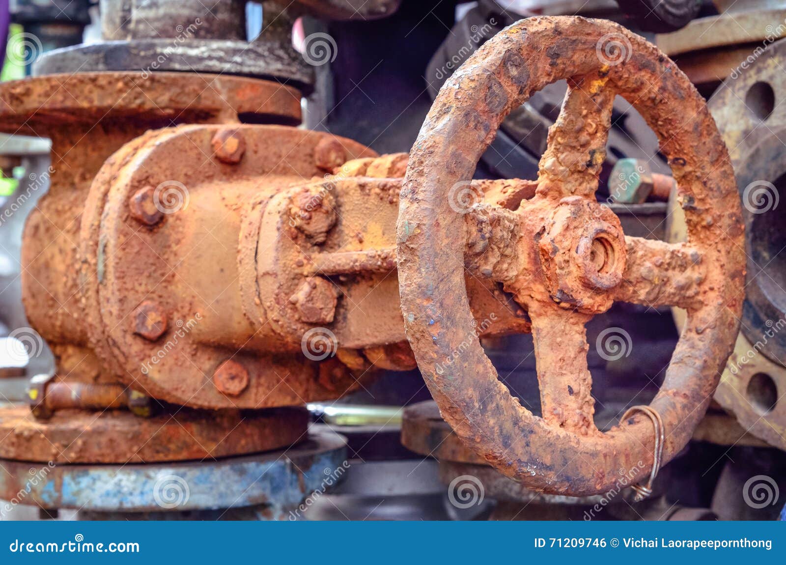 Rusty valve , Close up stock photo. Image of long, fuel - 71209746