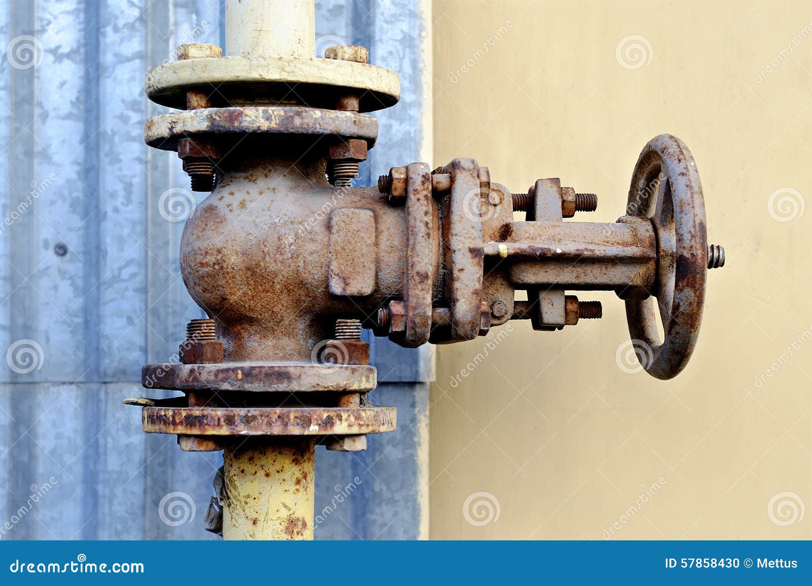 Rusty Valve. Industrial Gas Equipment. Stock Photo - Image of metal ...