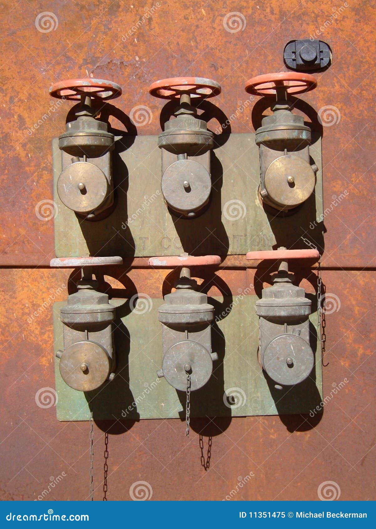 Rusty valves 1 stock image. Image of rusting, wheel, construction ...