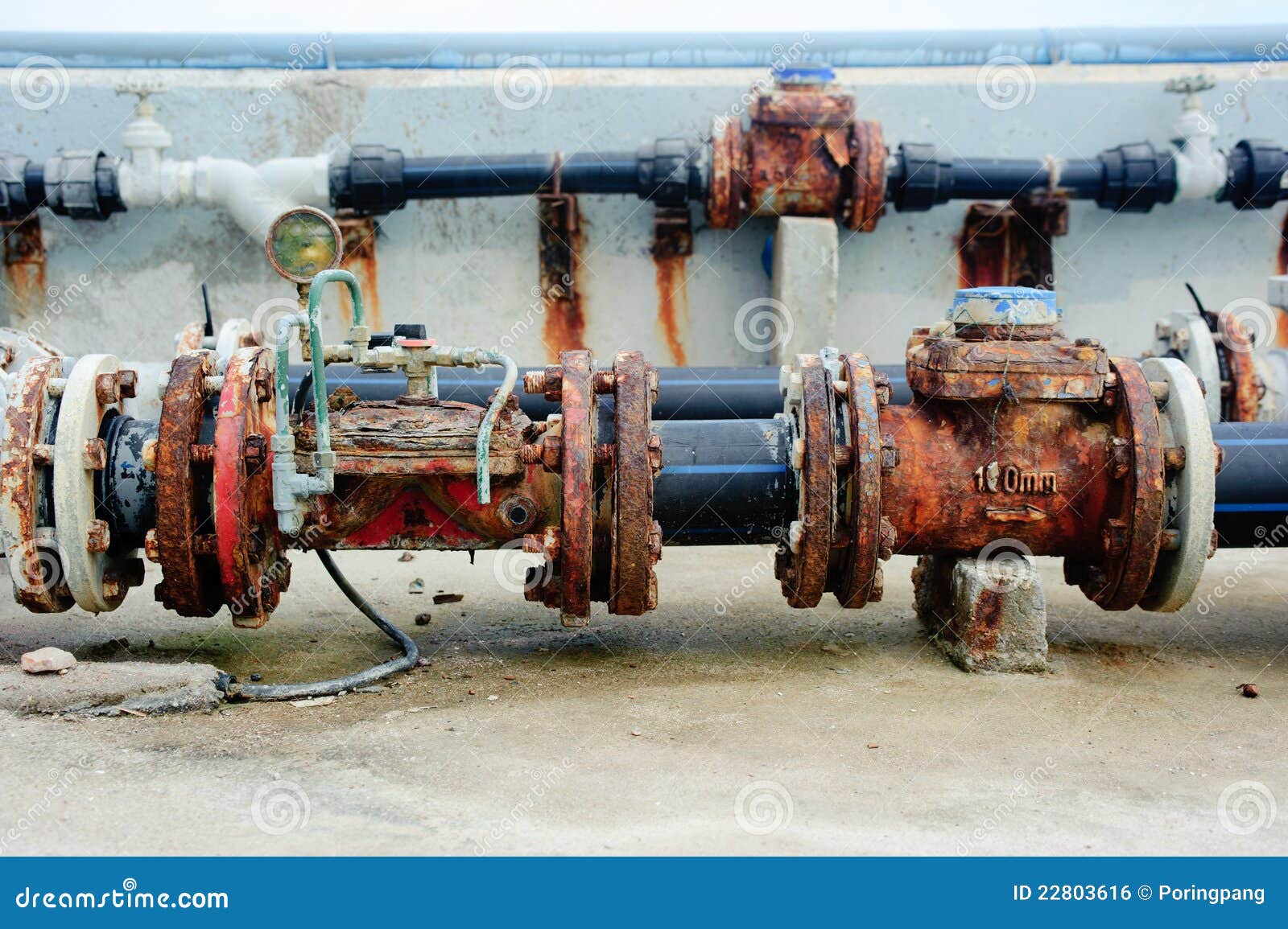 Rusty valves&pipes stock photo. Image of large, metal - 22803616