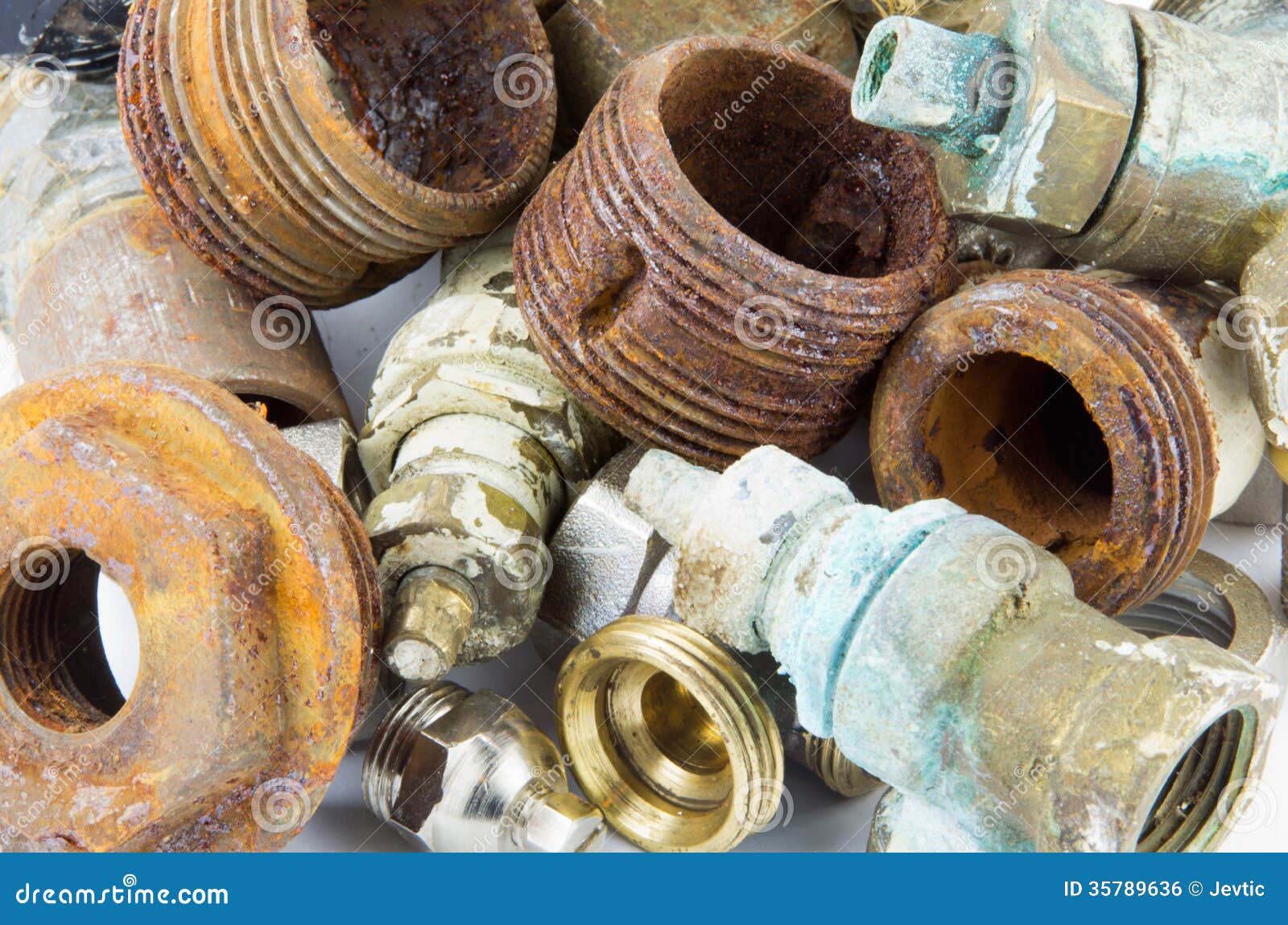 Rusty valves and threads stock photo. Image of drain - 35789636